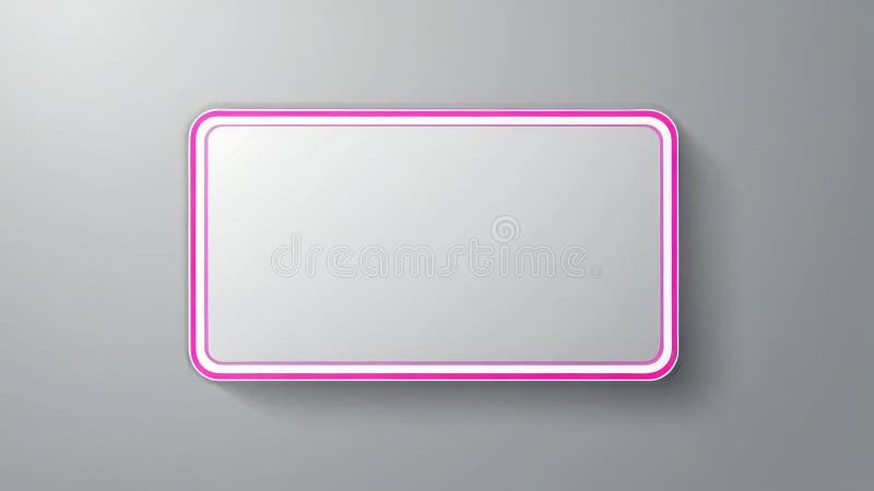 Simple White Frame with Pink Outline, Showcasing Modern Minimalism and ...