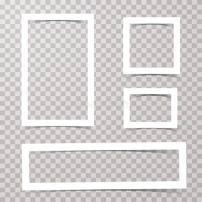 Simple 4 white frames stock vector. Illustration of blank - 121927001