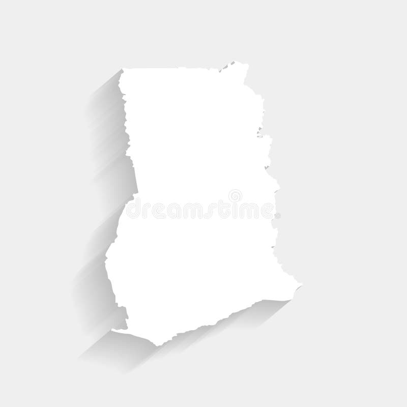 White map of Ghana stock vector. Illustration of country - 213231195