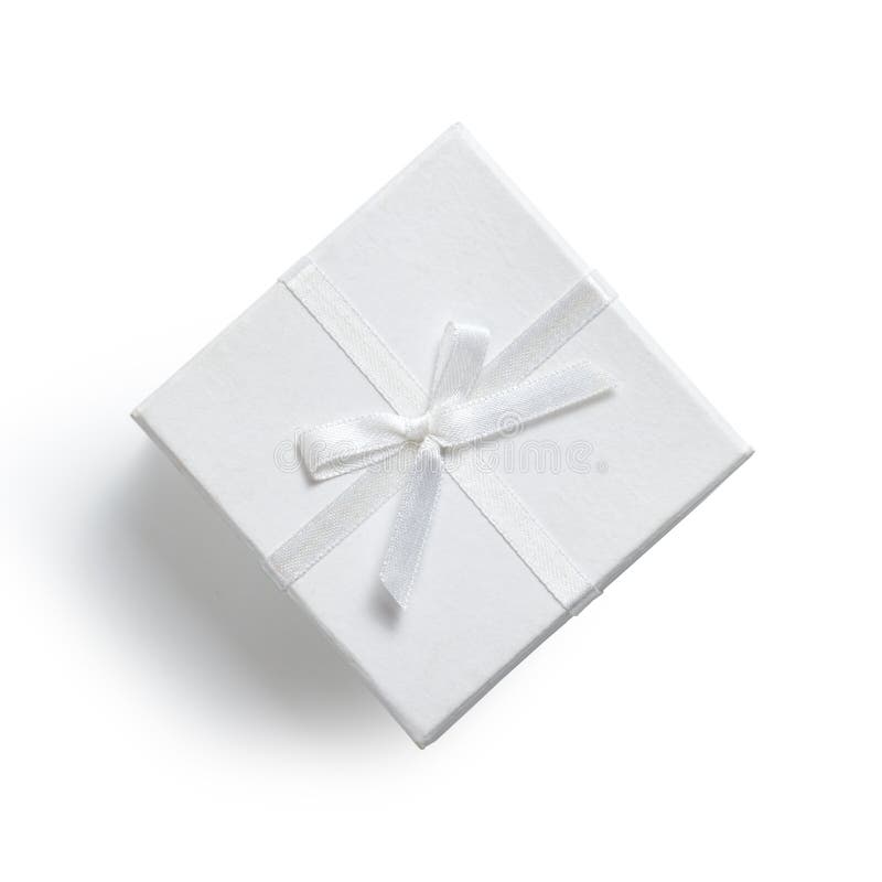 Simple white gift box stock image. Image of still, valentines - 27590189