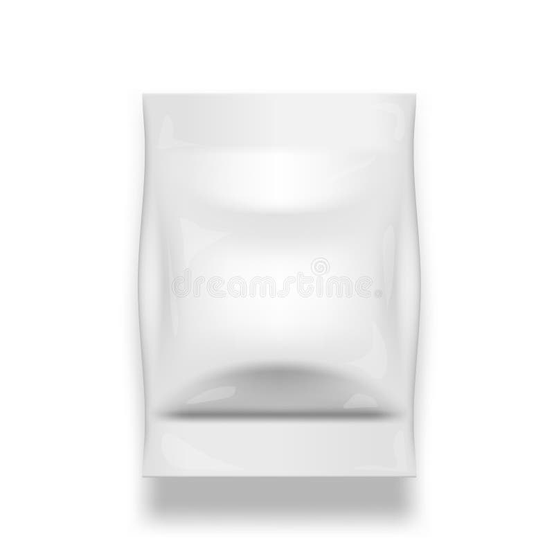 Simple White Glossy Packaging Isolated on Back Stock Vector ...