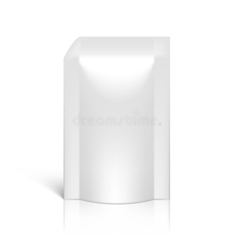 Simple White Glossy Packaging Isolated on Back Stock Vector ...