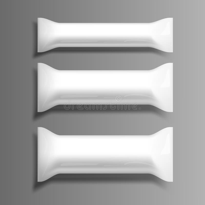 Simple White Glossy Packaging Isolated on Back Stock Vector ...