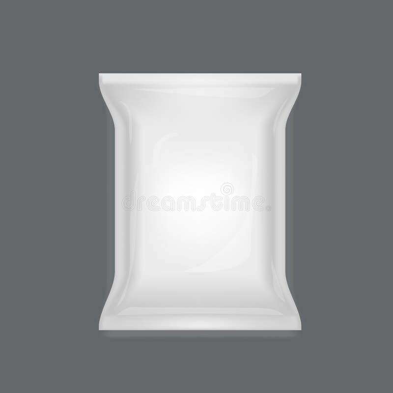 Simple White Glossy Packaging Isolated on Back Stock Vector ...