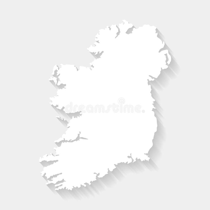 Ireland Map Gray White Background Stock Illustrations – 300 Ireland Map ...