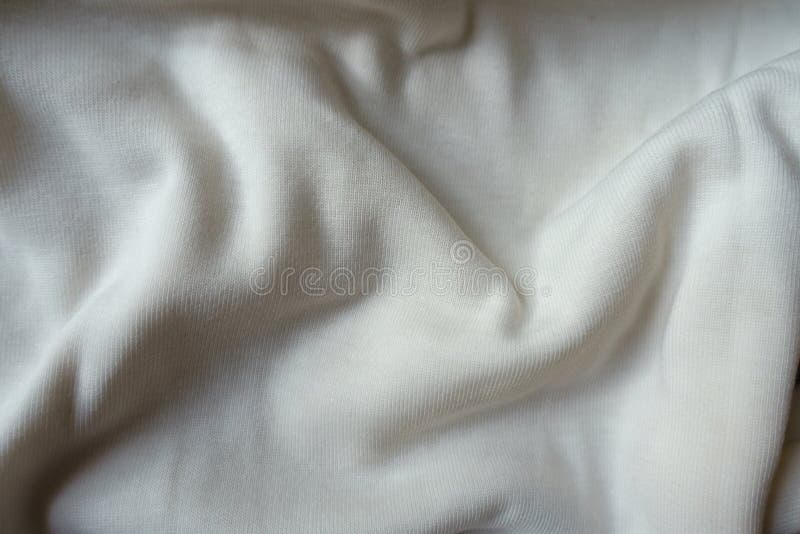 Simple White Jersey Fabric in Soft Folds Stock Photo - Image of sober ...