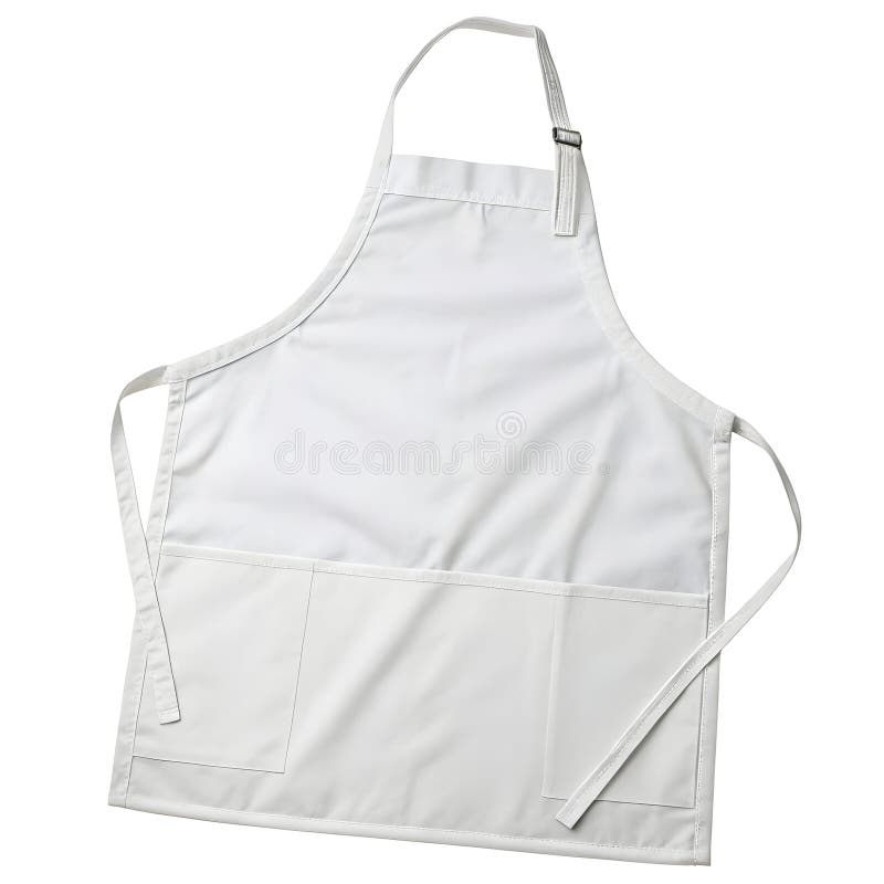 White Kitchen Apron Isolated on White Background Stock Illustration ...