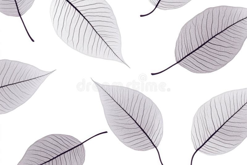 Simple White Leaves on a Plain White Background, Perfect for Minimalist ...