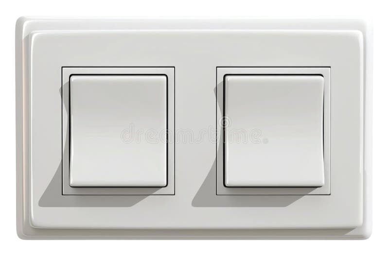 Simple White Light Switch Mounted Plain Wall Stock Photos - Free ...