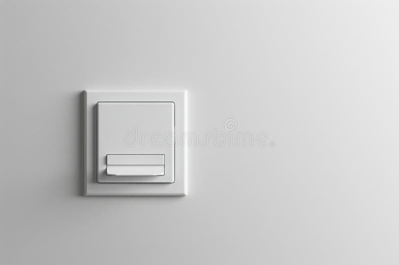 A Simple White Light Switch Mounted on a Wall, Suitable for Interior ...