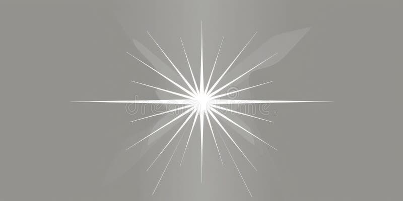 A Simple White Line Drawing on a Silver Background of a Star with Sharp ...