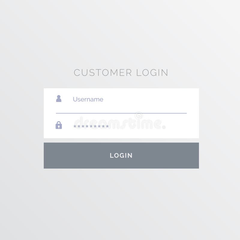 Simple White Login Form Template Design Stock Vector - Illustration of ... Simple White Login Form Template Design Stock Vector - Illustration of ...