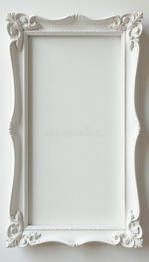 Simple White Ornate Frame, Clean Lines, Perfect for Art , Frame ...