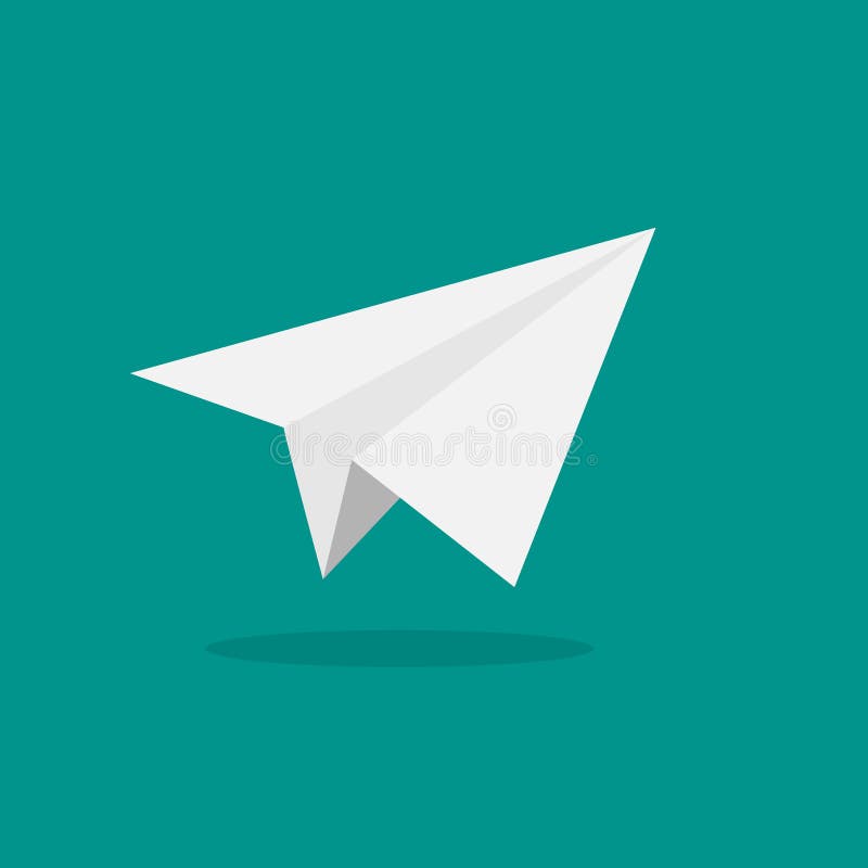 Simple White Paper Plane Illustration for Design. Stock Vector ...
