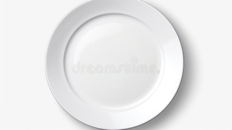 Simple White Plate Background Versatile Various Design Projects Stock ...