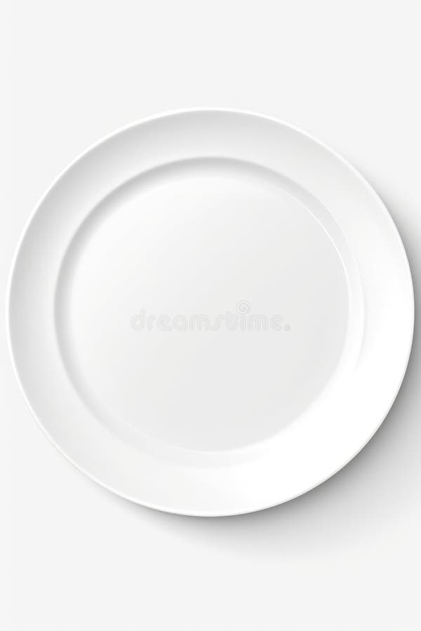 A Simple White Plate with a Fork and Knife. Perfect for Food and Dining ...