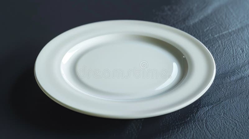 A Simple White Plate on a Table, Suitable for Food Photography Stock ...