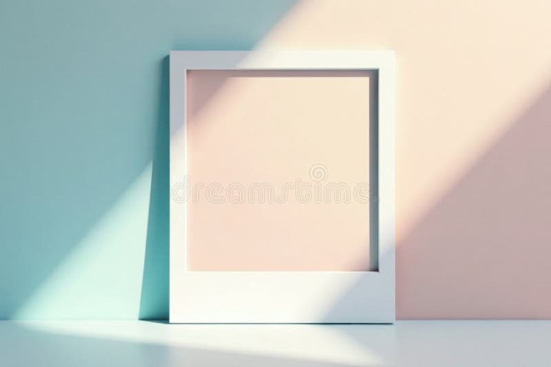 Simple White Polaroid Frame Illustration with Shadow , Background ...