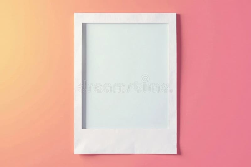 Simple White Polaroid Frame Illustration with Shadow , Minimal, Clip ...