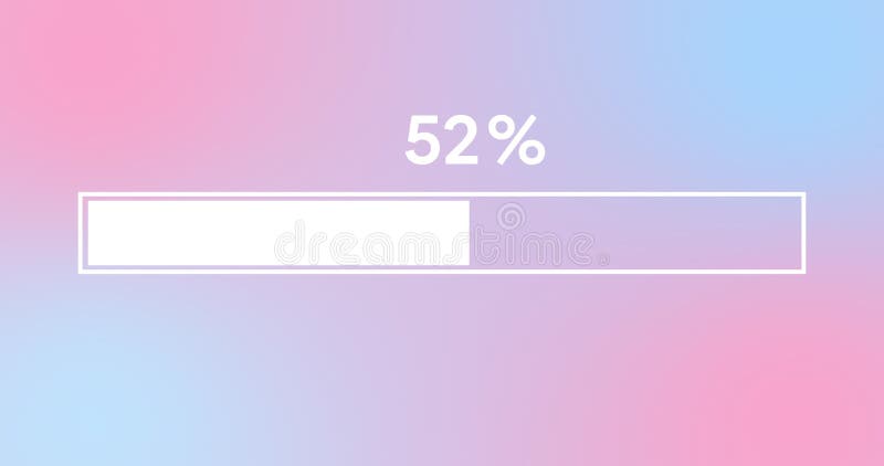 Simple White Progress or Loader Bar Animation. Loader Bar from Zero To ...