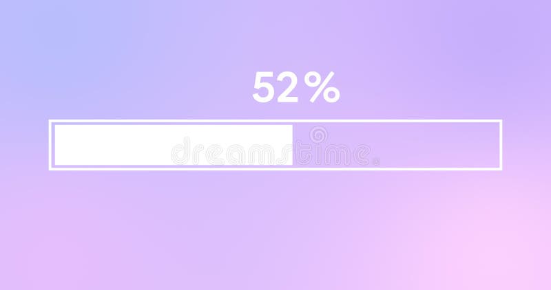 White Progress Loading Bar on Black Background, Video Animation. Stock ...