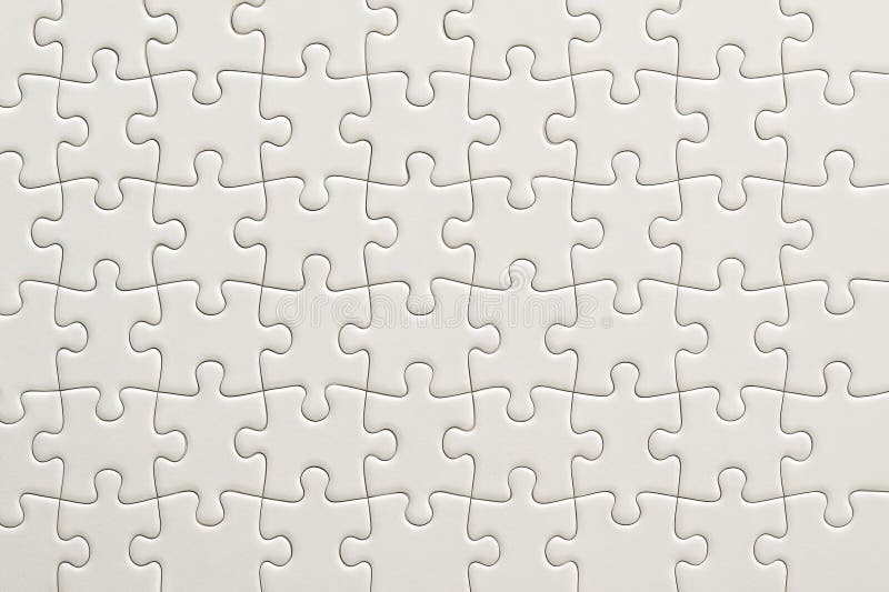 Simple White Puzzle Pieces Interlocking on a Neutral Background ...