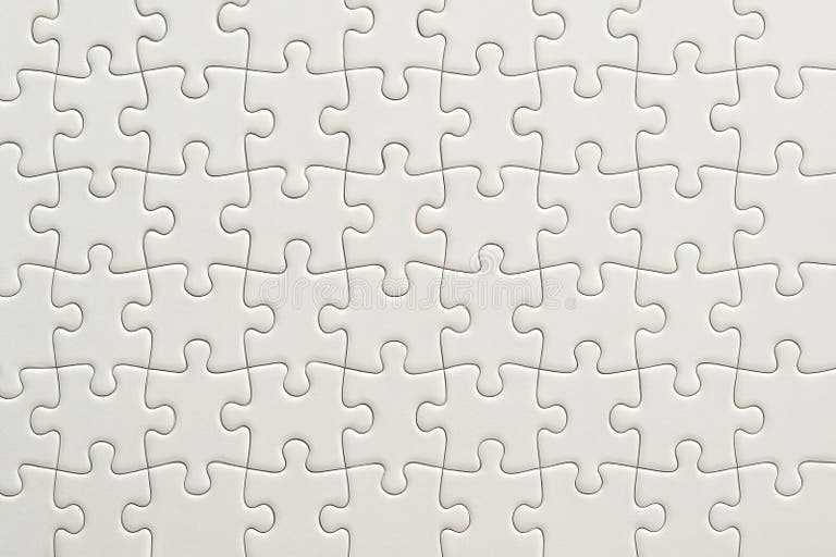 Simple White Puzzle Pieces Interlocking on a Neutral Background ...