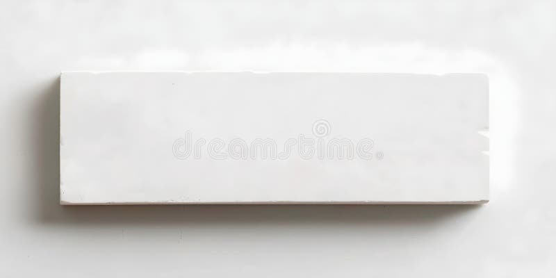 Simple White Rectangle on Neutral Surface Generative AI Stock ...