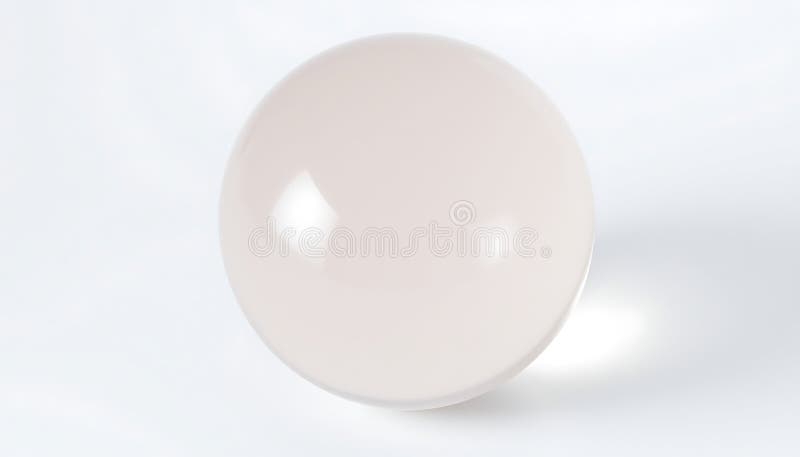 Simple White Sphere on a Clean White Surface Generative AI Stock ...