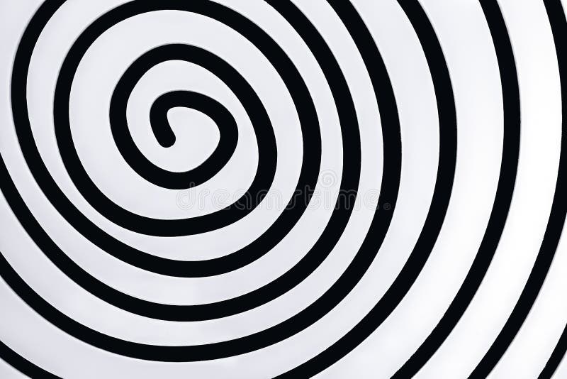 Simple White Spiral On Black Background Stock Illustration ...