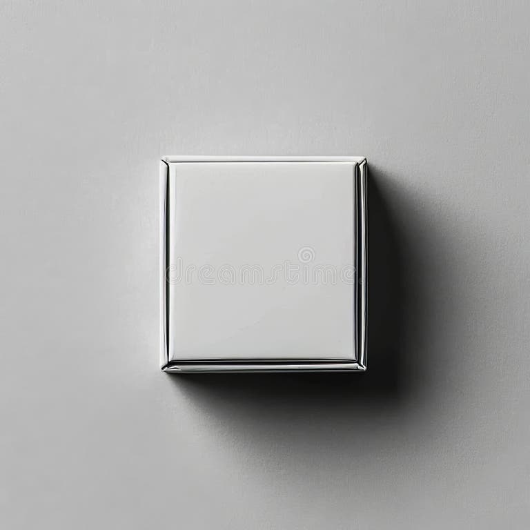 A Simple White Square Canvas Set Against a Plain Wall Stock Photo ...