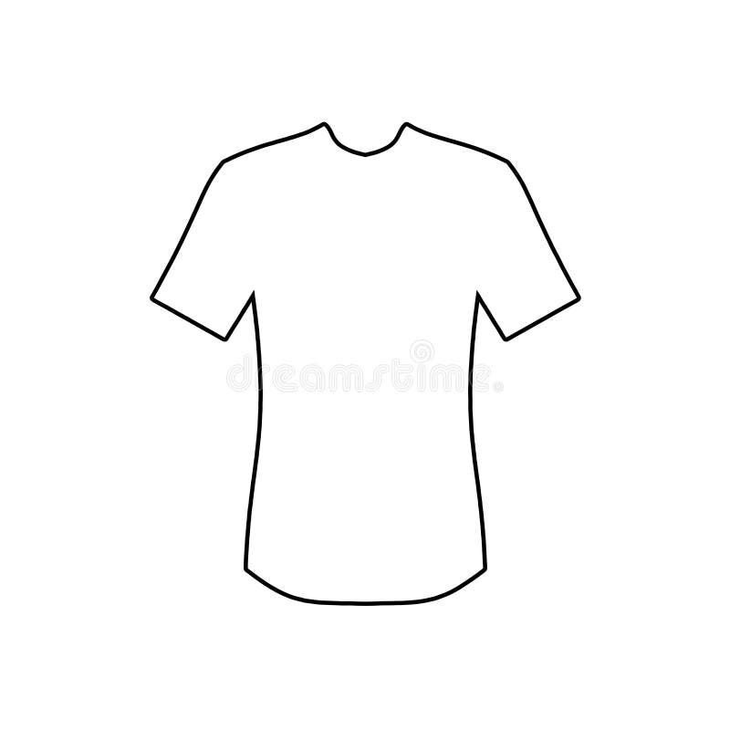 Simple white T-Shirt icon stock illustration. Illustration of website ...