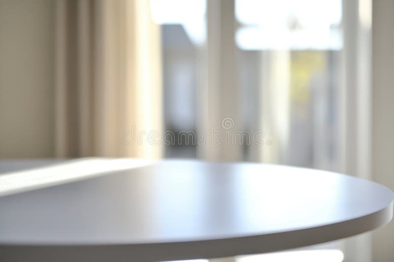 A Simple White Table Holds a White Vase, Creating a Minimalist ...