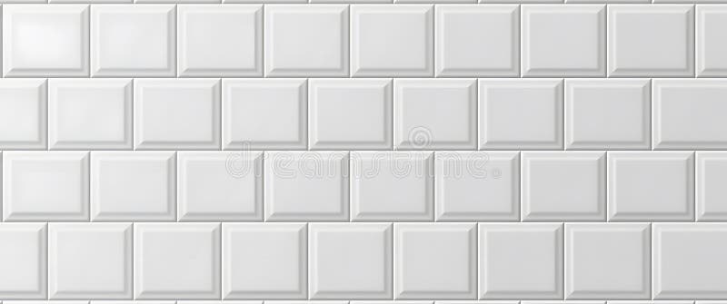 White Tile Wall Seamless Pattern - Minimalist Design Stock Illustration ...