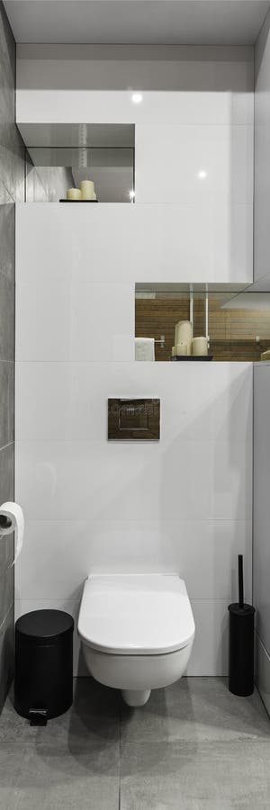 Simple white toilet stock photo. Image of panorama, clean - 73076272