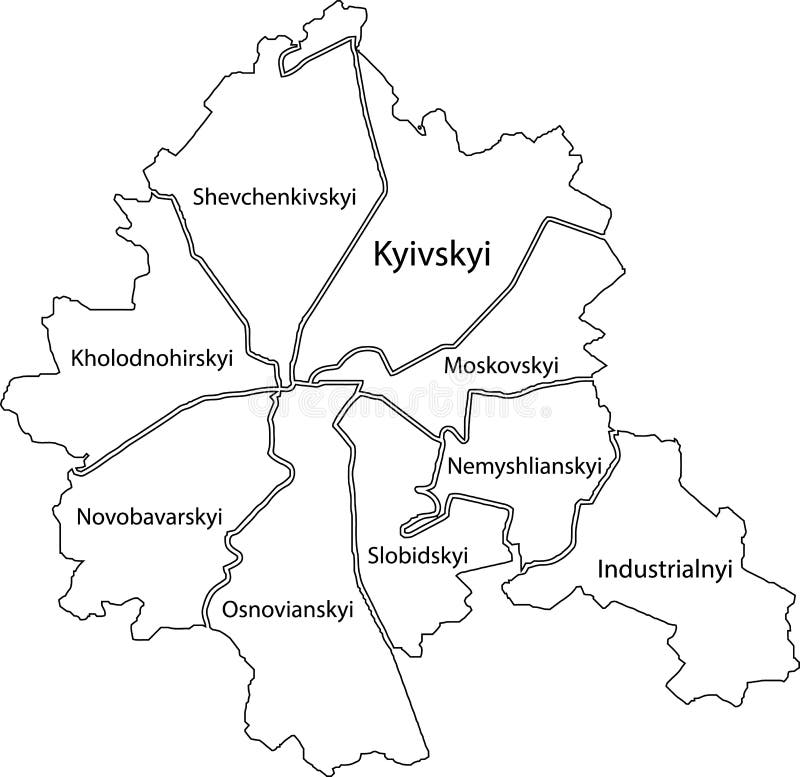 Location Map of Kharkiv Region Oblast Stock Vector - Illustration of ...