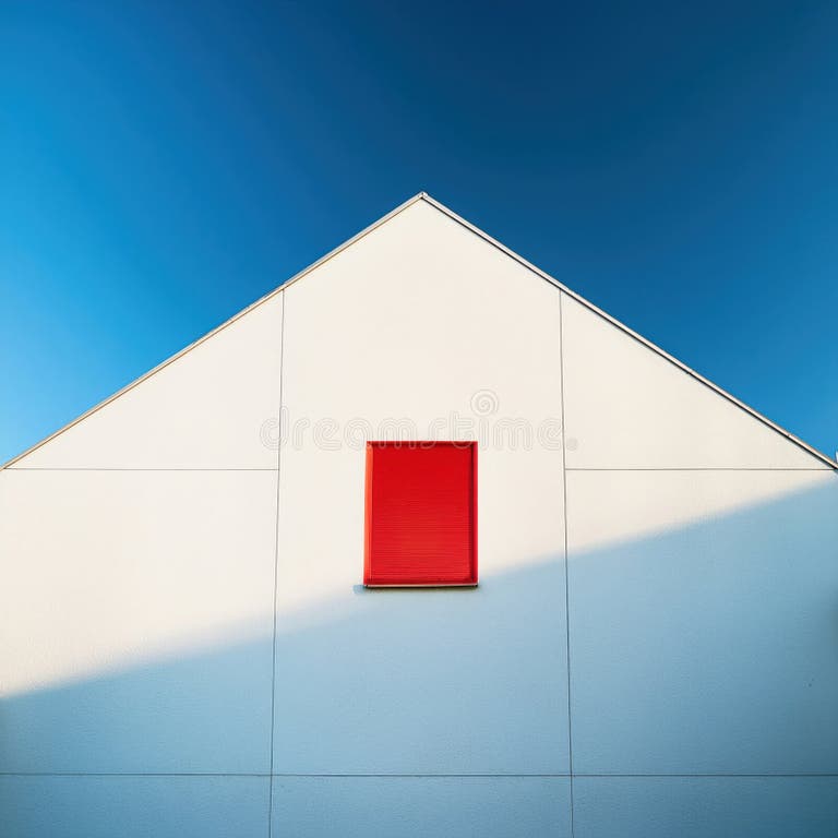 Simple White Wall and Bold Window Stock Illustration - Illustration of ...