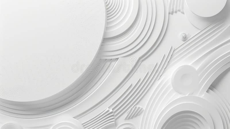 A Simple White Wall with a Unique Circular Design Stock Illustration ...