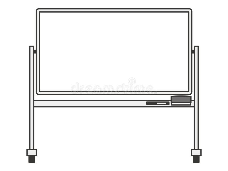Simple Whiteboard with Outline Stock Vector - Illustration of frame ...
