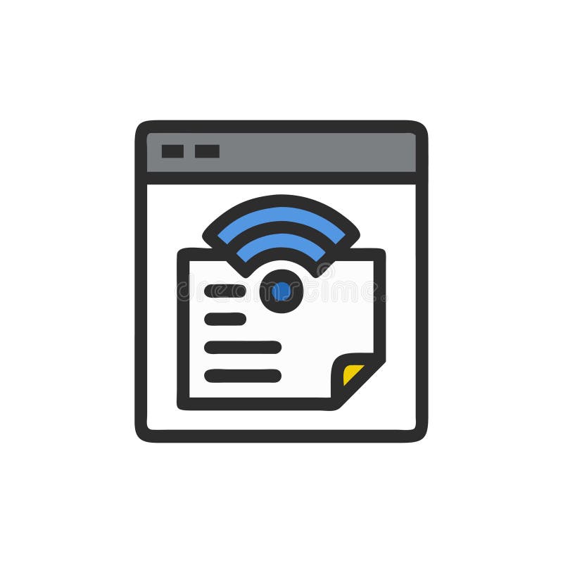 Simple Wi-Fi Learning Icon for Study Stock Illustration - Illustration ...