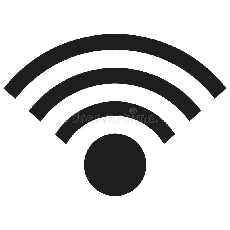 Simple wifi icon stock illustration. Illustration of drawing - 73462511