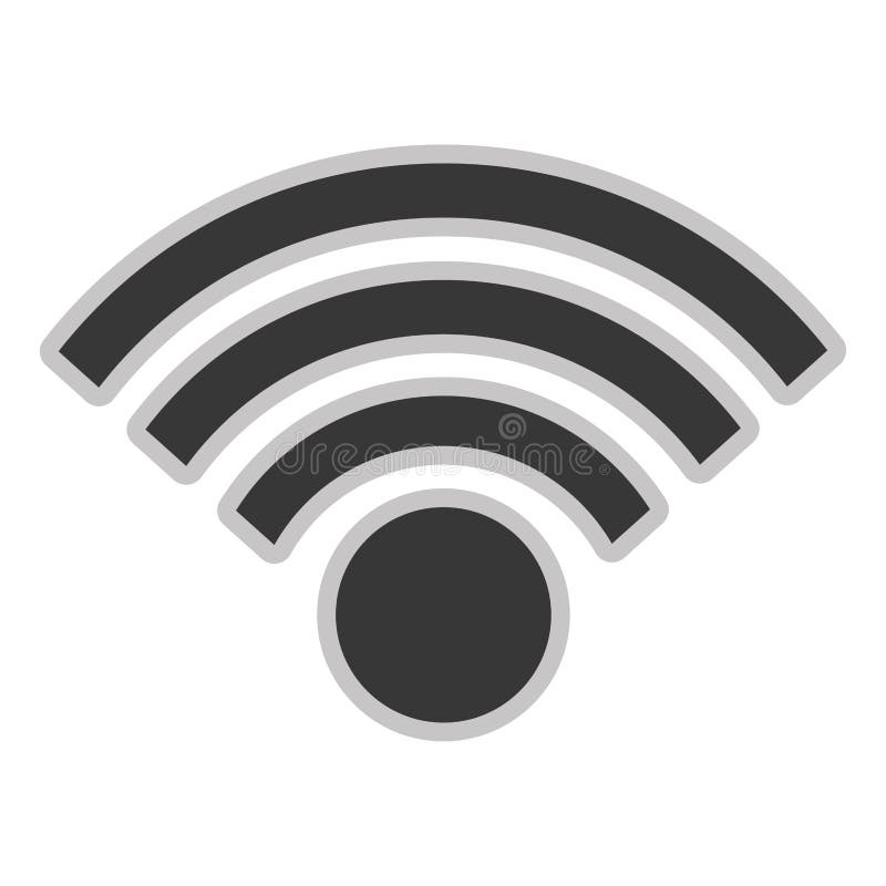Simple wifi icon stock illustration. Illustration of blank - 73462843