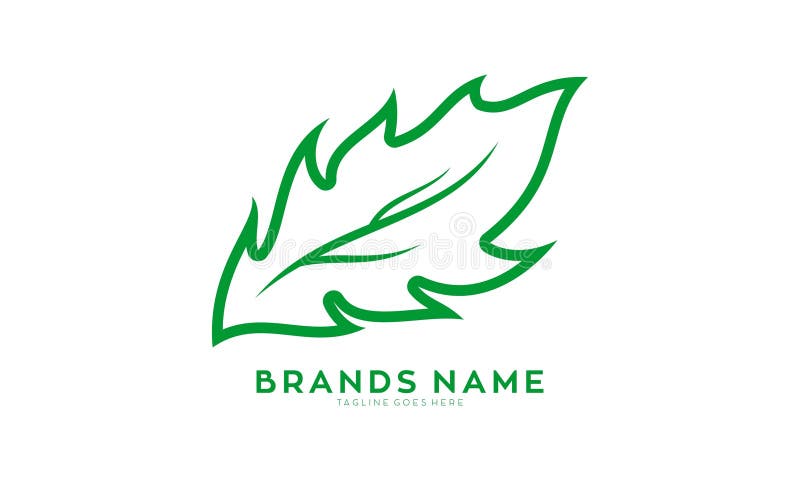 Simple Wild Leaf Vector Logo Stock Vector - Illustration of environment ...