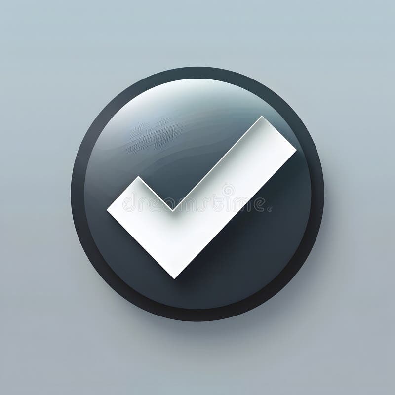 Simple Win Approval Confirmation Checkmark Icon Symbol Stock ...