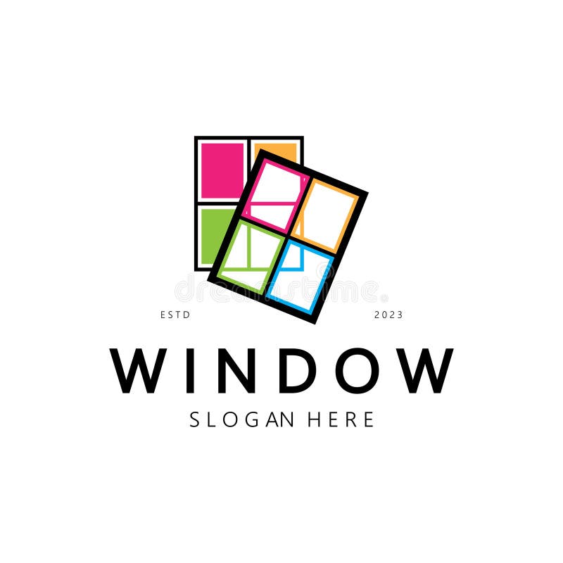 Simple Window Logo, Design for, Interior, Construction, Architecture ...