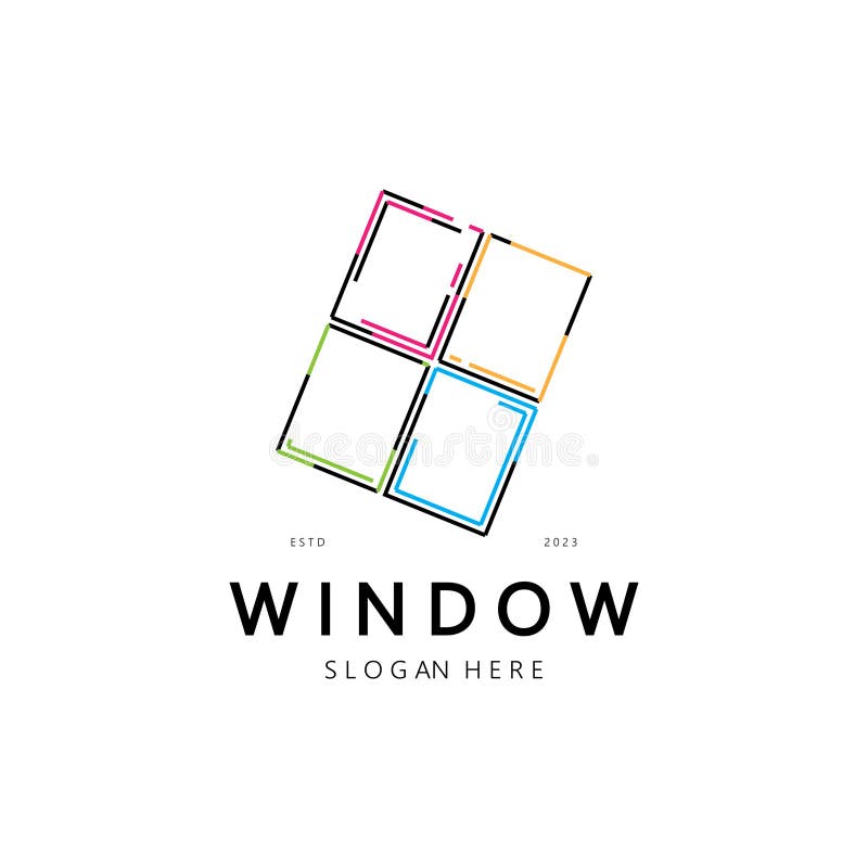 Simple Window Logo, Design for, Interior, Construction, Architecture ...
