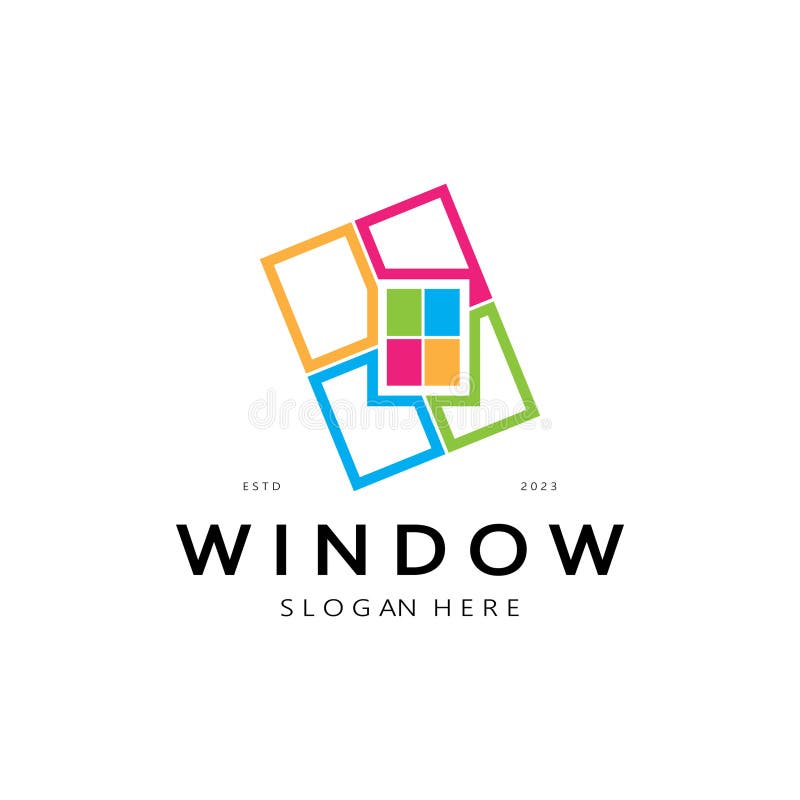 Simple Window Logo, Design for, Interior, Construction, Architecture ...