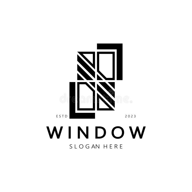 Simple Window Logo, Design for, Interior, Construction, Architecture ...