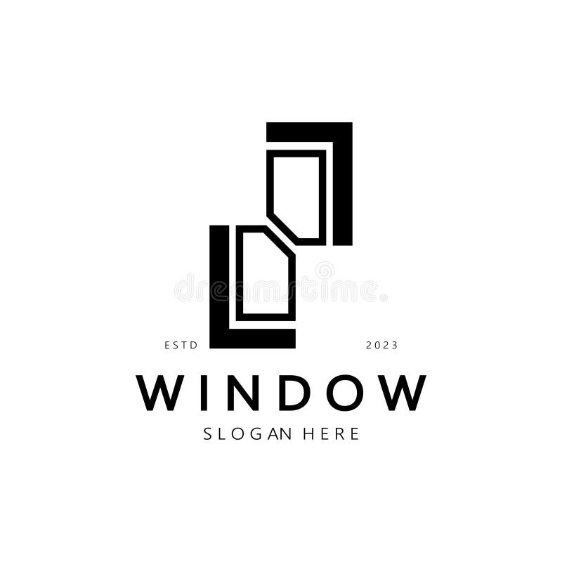 Simple Window Logo, Design for, Interior, Construction, Architecture ...