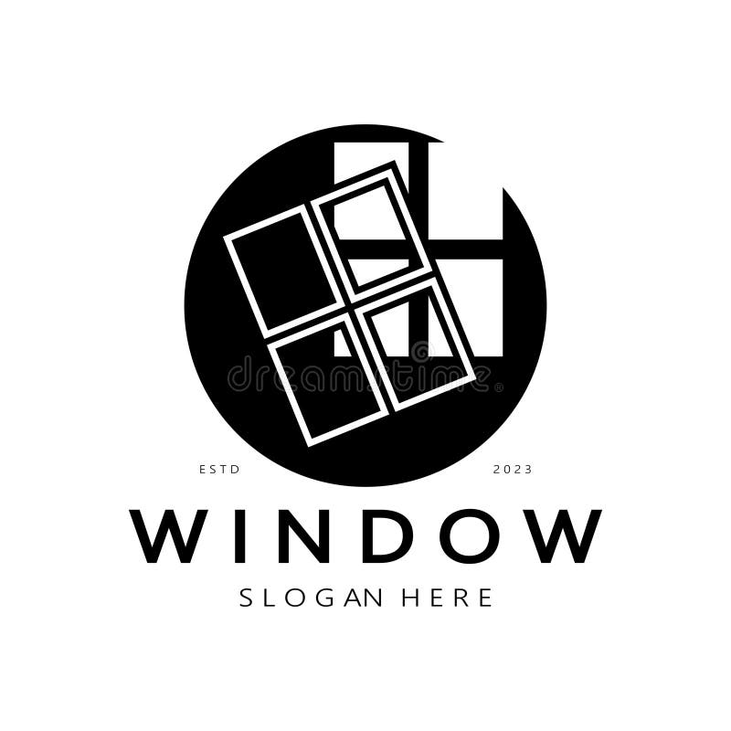 Simple Window Logo, Design for, Interior, Construction, Architecture ...